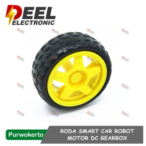 Promo RODA MOTOR DC GEARBOX SMART CAR BALANCING LINE FOLLOWER BAN KARET ...