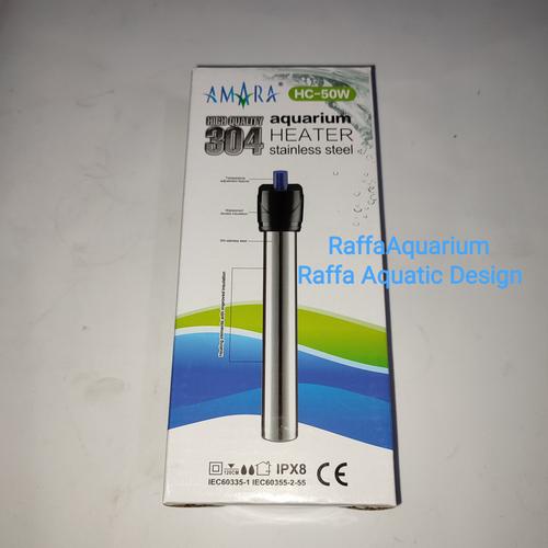 Jual Heater Amara 50 Watt Stainless Heater 50 Watt Aquarium - Kota ...
