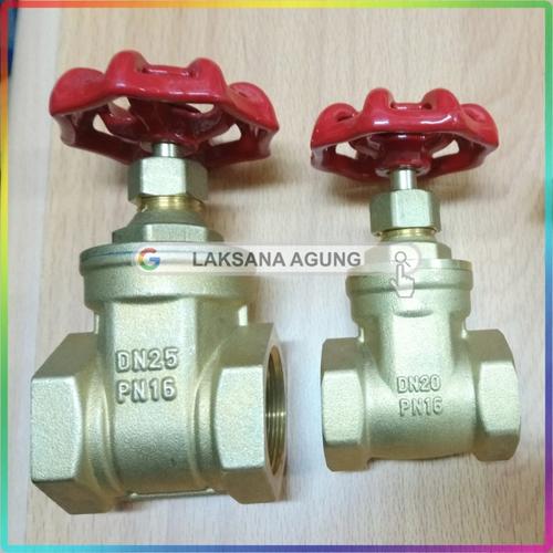 Jual Gate Valve Brass Pn10 1" Riser | Gate Valve Kuningan Pn16 1 inch ...