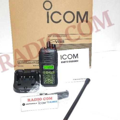 Jual Promo!!! HT ICOM IC V88 VHF LITHIUM WATERPROOF ORIGINAL ICOM IC ...