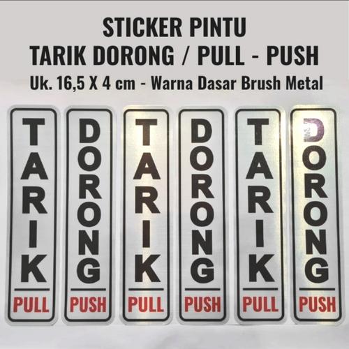 Jual Stiker tarik dorong pintu/ pull push door sticker - DORONG ...