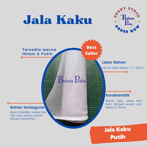 Jual [Meter] Bahan Jala Tebal Kaku Kain Jaring Lapisan 100 x 150 cm ...