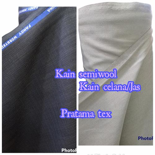 Jual kain semi woll/semi wool impor /untuk celana dan jas - No 3 ...