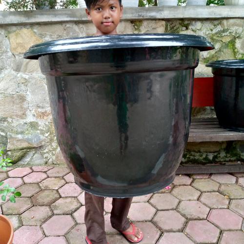 Jual Pot Tanaman Jumbo Cempaka 70/Pot Bunga Besar Ukuran 70 - Hitam, 70 ...