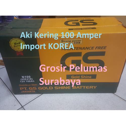 Jual Aki ACCU Kering 100 ampere GS N100 MF 95E41R Gold Genset alat ...