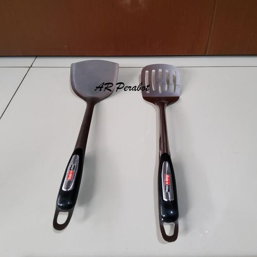 Jual Sodet Spatula Stainless Gagang Hitam Murah Sodet Kipas Stainless ...
