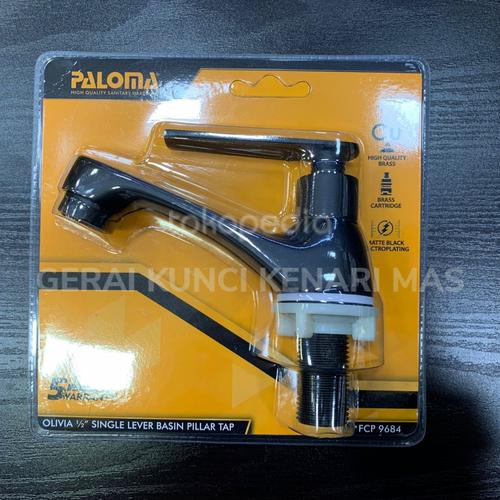 Jual PALOMA FCP 9684 KERAN WASTAFEL CUCI TANGAN KRAN AIR DINGIN HITAM ...