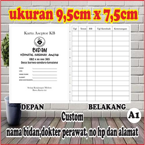 Jual Kartu Akseptor KB - Kartu KB - Kartu KB Tanpa lipat - Kartu KB ...