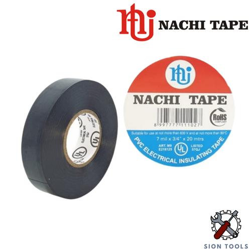 Jual NACHI TAPE ISOLASI LISTRIK / PVC ELECTRICAL INSULATING TAPE HITAM ...