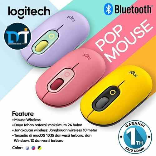 Jual Logitech POP Wireless Bluetooth Mouse with Emoji Button Function ...