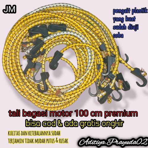 Jual tali bagasi motor panjang 100 cm/ tali bagasi jumbo 1 meter ...