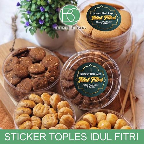 Jual Sticker Bulat Label Stoples Hampers Lebaran / Stiker Toples Idul ...