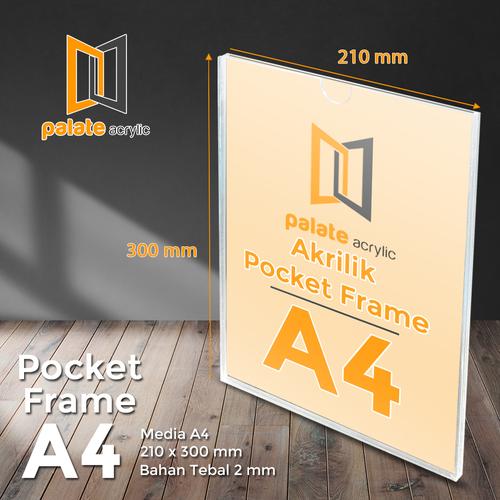 Jual ACRYLIC POCKET FRAME / AKRILIK THICKER / AKRILIK POCKET A4 2MM ...