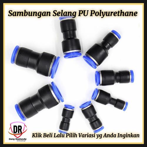 Jual FITTING KONEKTOR SELANG PU PUSH IN QUICK CONNECTOR JOINT - 4mm x ...