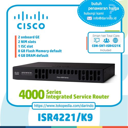 Jual Cisco 4221 Integrated Services Router [ISR4221/K9] + Smart Net ...