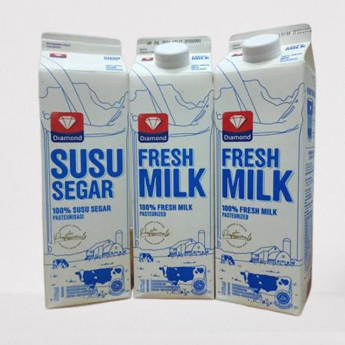 Jual Fresh milk Diamond Plain 1L Freshmilk Diamond 1 Karton ( 12 Liter ...