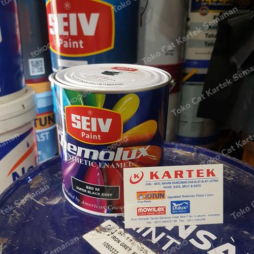 Jual Seiv Kayu dan Besi Hitam Super Black Doff 880M Cat Minyak 1 liter ...