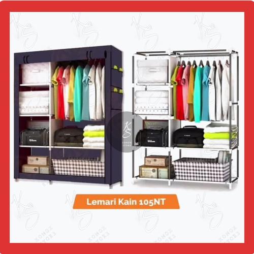 Jual LEMARI PAKAIAN 2 SISI / LEMARI BAJU SERBAGUNA KAIN POLOS DENGAN ...