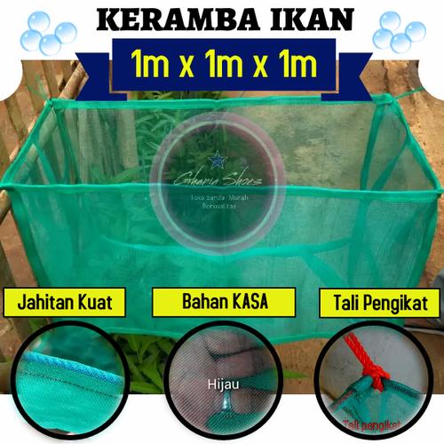Jual Jaring Keramba Ikan Hapa Ukuran 1m x 1m x 1m - Kasa Hijau, 1m x 1m ...