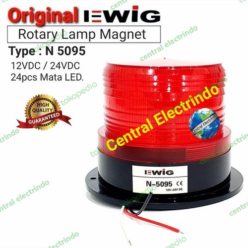 Jual ROTARY LAMP LED 4" MERAH 12VDc/24VDc MAGNET khusus buat di mobil ...