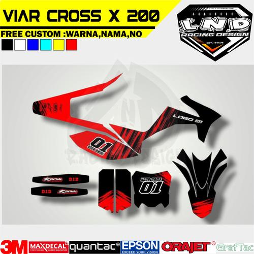 Jual DECAL STIKER VIAR CROSS X 200 - STANDAR GLOSSY - Kab.Ciamis - Lnd ...