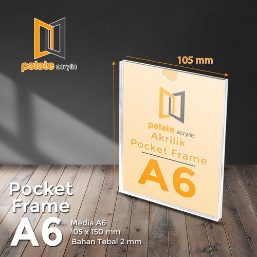 Jual ACRYLIC POCKET FRAME / AKRILIK THICKER / AKRILIK POCKET A6 2MM ...
