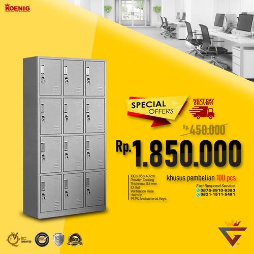 Jual Locker Besi 12 Pintu Loker Lemari Sekolah Kantor Olahraga Rumah ...