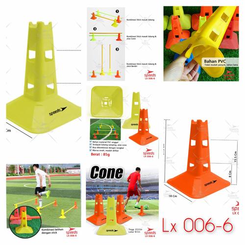 Jual CONE KERUCUT MARKET SPEEDS ORI LX 006-6 kun alat latihan kerucut ...