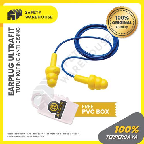 Jual Earplug Ultrafit Corded dengan Kotak Penutup Safety Telinga Ear ...