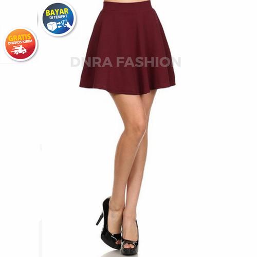 Jual rok payung pendek merah maroon rok wanita rok jumbo wanita rok ...