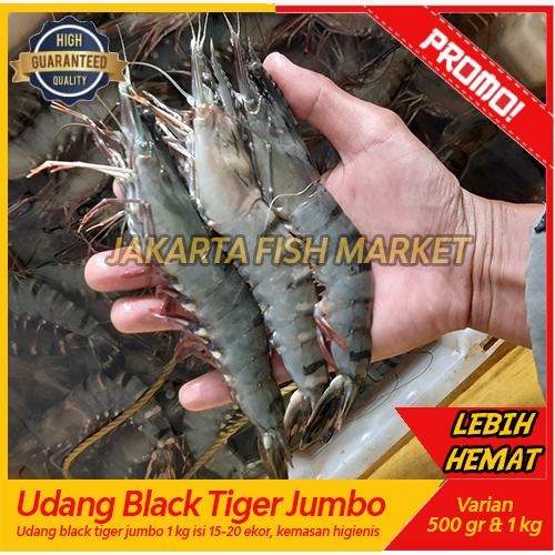 Jual Udang Black Tiger Prawn size 15-20 Super JUMBO / Udang Windu ...