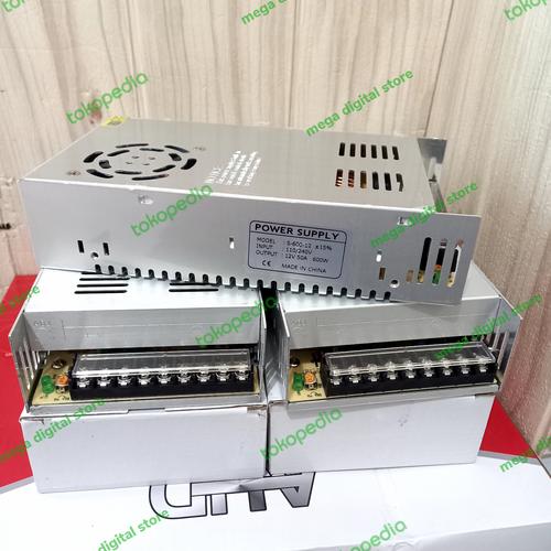Jual Switching POWER SUPPLY PSU 12V 50A/12Volt 50 Amper fan/Kipas LED ...
