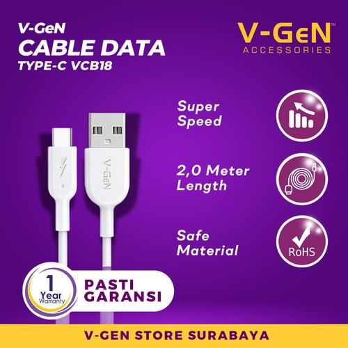 Jual V-GeN VCB-18 Cable Data Type C 2M - Kota Surabaya - V-GeN Official ...