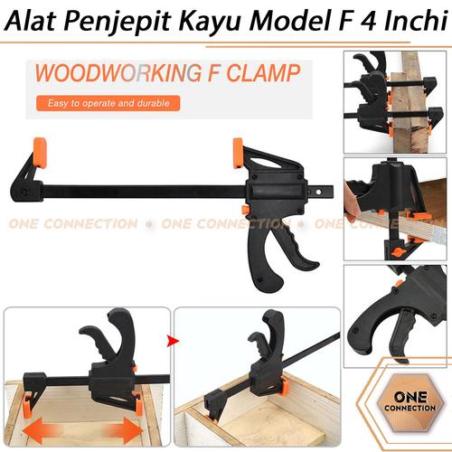 Jual F Clamp 4 inch - Klem F Alat Penjepit Kayu Model F with Quick ...