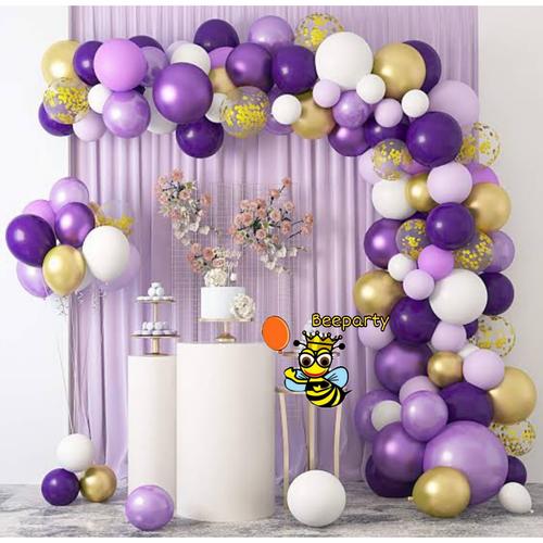 Jual paket balon ulang tahun Ungu /Dekorasi balon tema Ungu - Paket ...