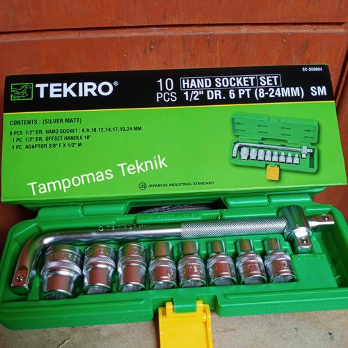 Jual Kunci Sok Set Tekiro 8-24mm Kunci Sok Tekiro 10pcs Box Plastik 8-24 mm - Kab. Bekasi ...