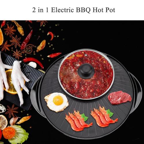 Jual Panci Hotpot Shabu 2in1 Electric BBQ Listrik Pot Steam Elektrik ...