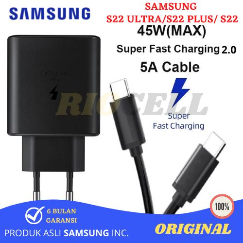 Jual Charger Samsung Galaxy S22 Ultra / S22+/S22 Super Fast 45W ...