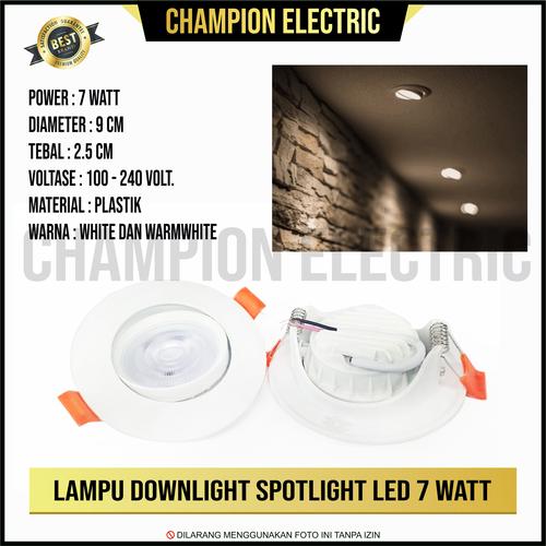 Jual Lampu Downlight Spotlight LED 7 Watt 7W Putih Kuning Warm White 220V - Jakarta Barat ...