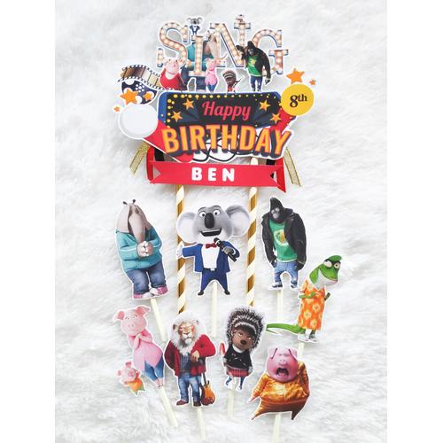 Jual Cake Topper Sing 2 / Hiasan kue Sing2 / Topper kue Sing 2 / Sing 2 ...
