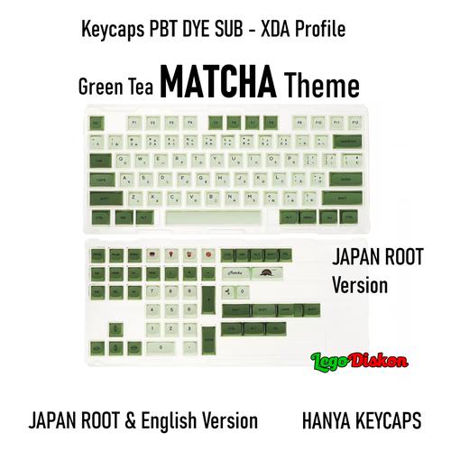 Jual KEYCAPS PBT DYE SUB XDA Profile - GREEN MATCHA Theme - ENGLISH ...
