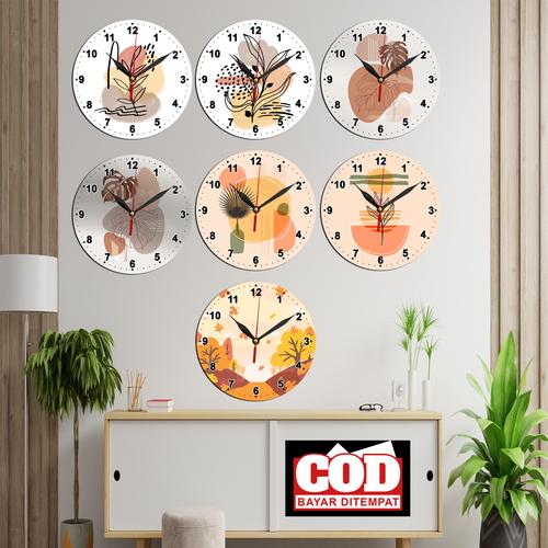 Jual Jam Dinding Custom Motif Background Kayu Hiasan Dinding 20x20 - AS ...