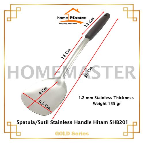 Jual Spatula/Sutil Masak Wok/Kuali Stainless Handle Bakelite Hitam ...
