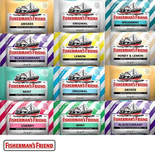Jual PERMEN PELEGA TENGGOROKAN BATUK FISHERMAN LOZENGES 25 GR - MINT ...