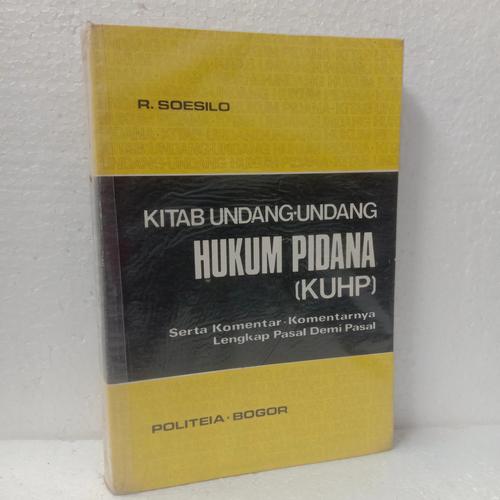 Jual buku original, KITAB UNDANG-UNDANG HUKUM PIDANA (KUHP) by R ...