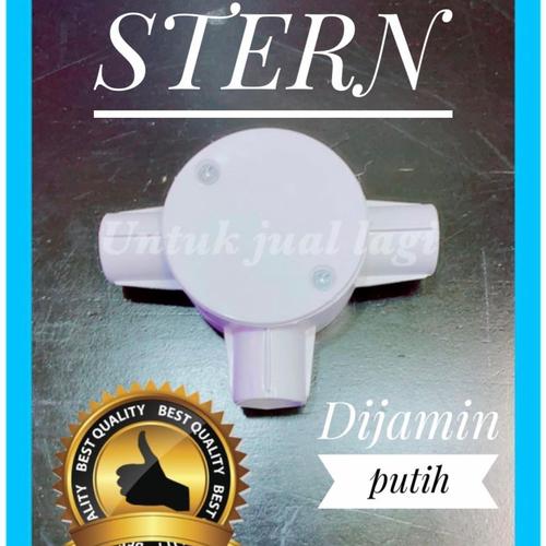 Jual Tdus Tee Dus T dus cabang 3 putih polos warna hitam 20mm conduit ...