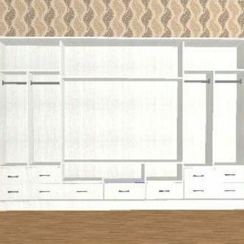 Jual LEMARI PAKAIAN BAJU DAN BACKDROP TV / MEJA TV KAYU HPL MINIMALIS ...