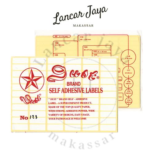 Jual Self Adhesive Labels / Sticker Label no.123 - Kota Makassar ...