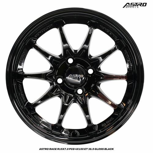 Promo Velg Mobil ASTRO Wheels Race 15x7.0 4x100 ET 36 Black Jazz Brio ...