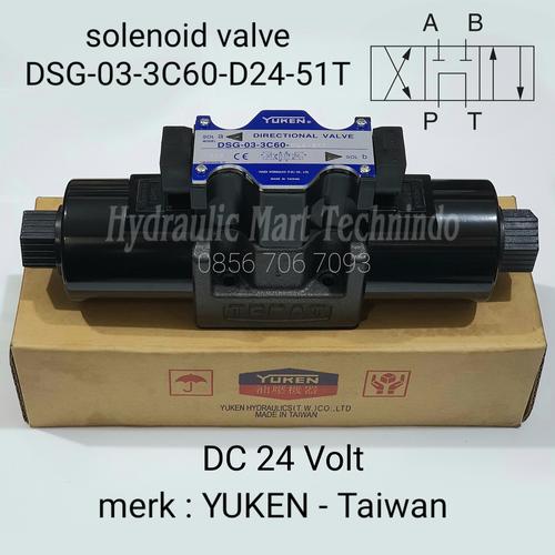 Jual solenoid YUKEN DSG-03-3C60-D24-51T - DC24 Volt made in Taiwan - Kota Bandung - Hydraulic ...
